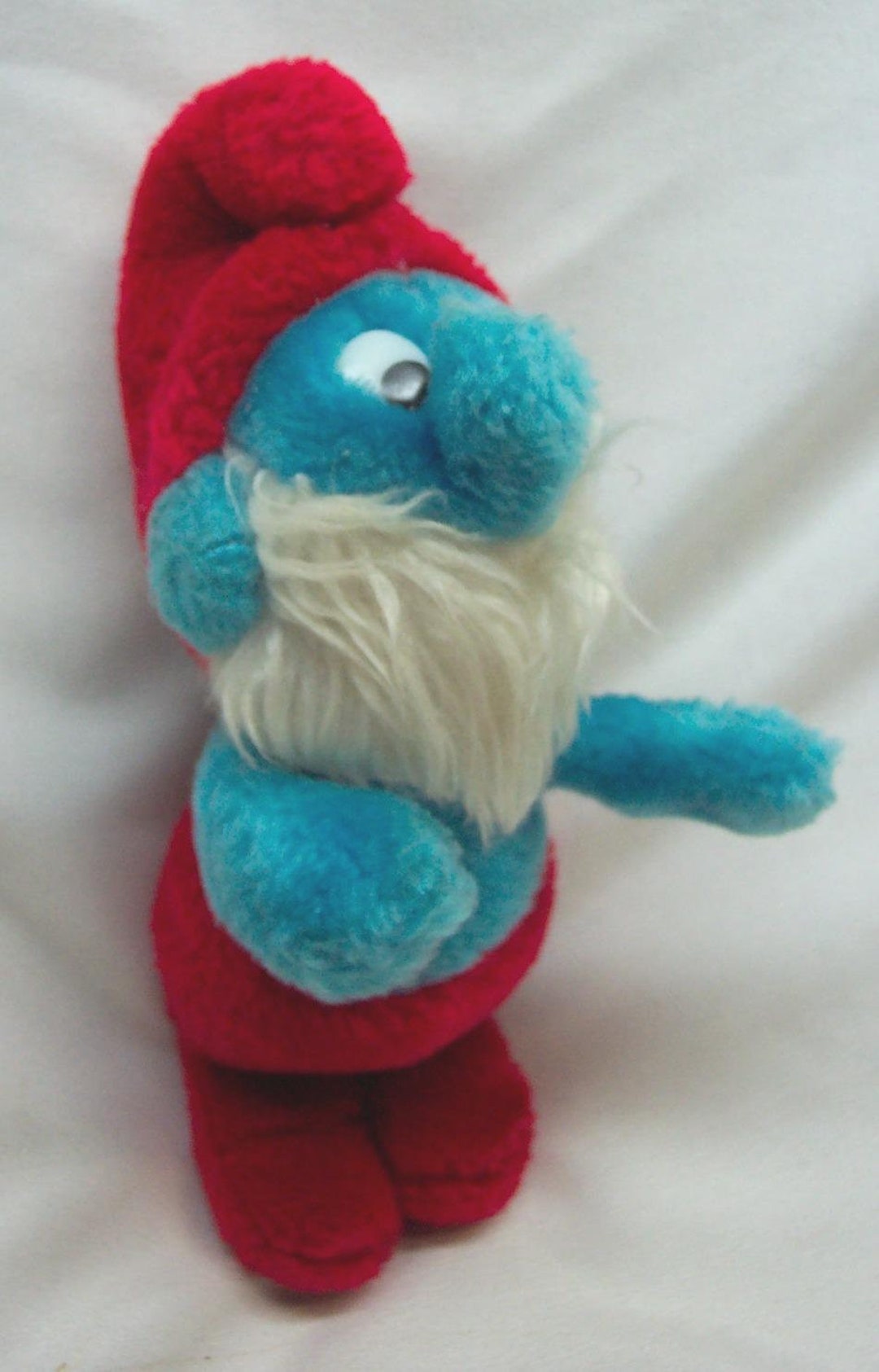 Vintage 1981 Hanna-barbera Smurfs PAPA SMURF 6" Plush Stuffed Animal ...