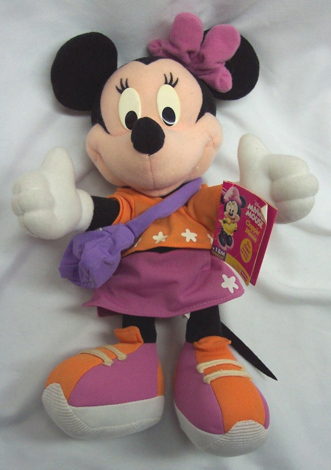 Vintage Fisher-price Walt Disney CLAPPING MINNIE MOUSE 12" Plush ...