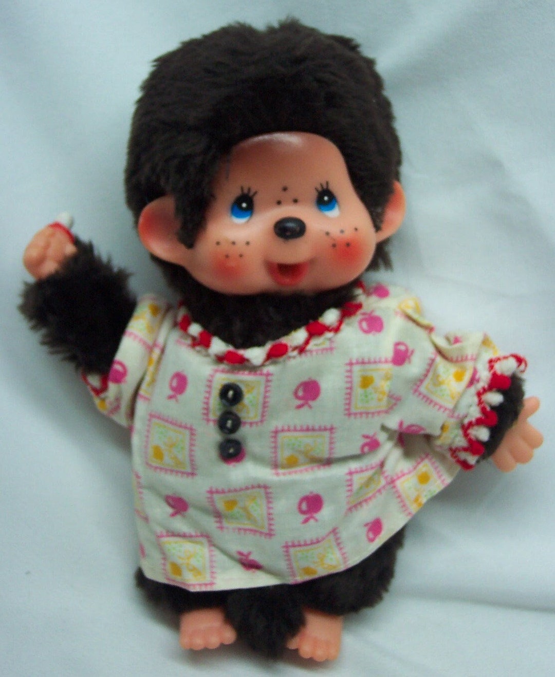 Vintage Sekiguchi Monchichi Moneky Doll in Shirt 7" Plush STUFFED ...