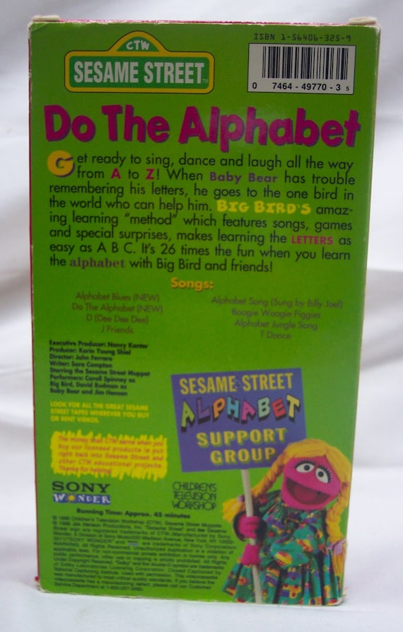 Sesame Street The Alphabet Game Vhs My Sesame Street Home Video