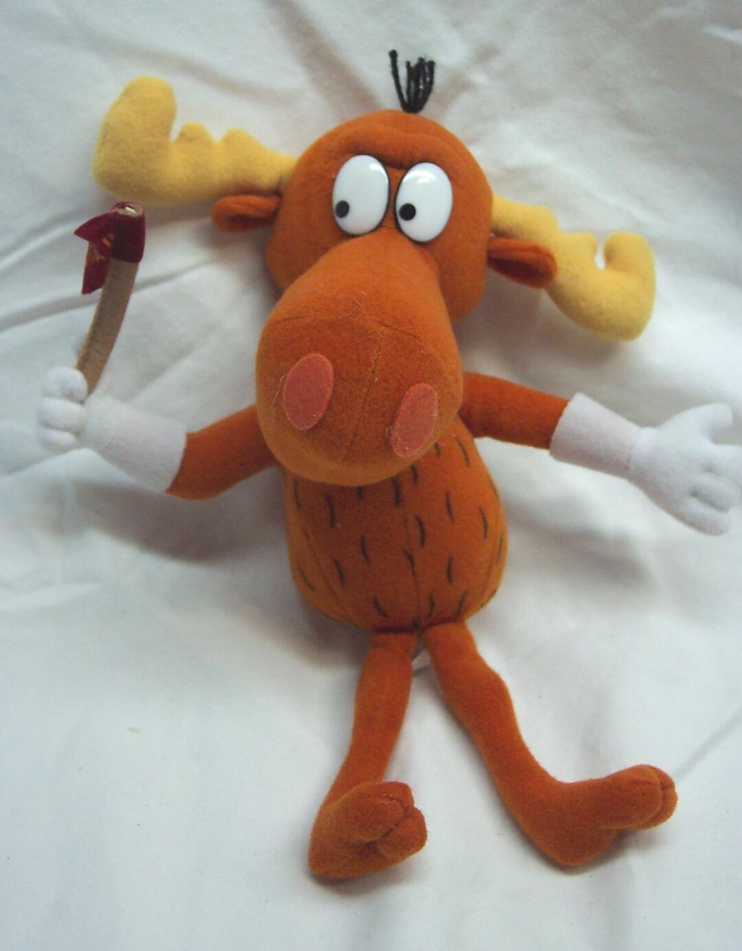 Vintage 1999 Rocky and BULLWINKLE MOOSE 9" Plush Stuffed Animal Toy ...
