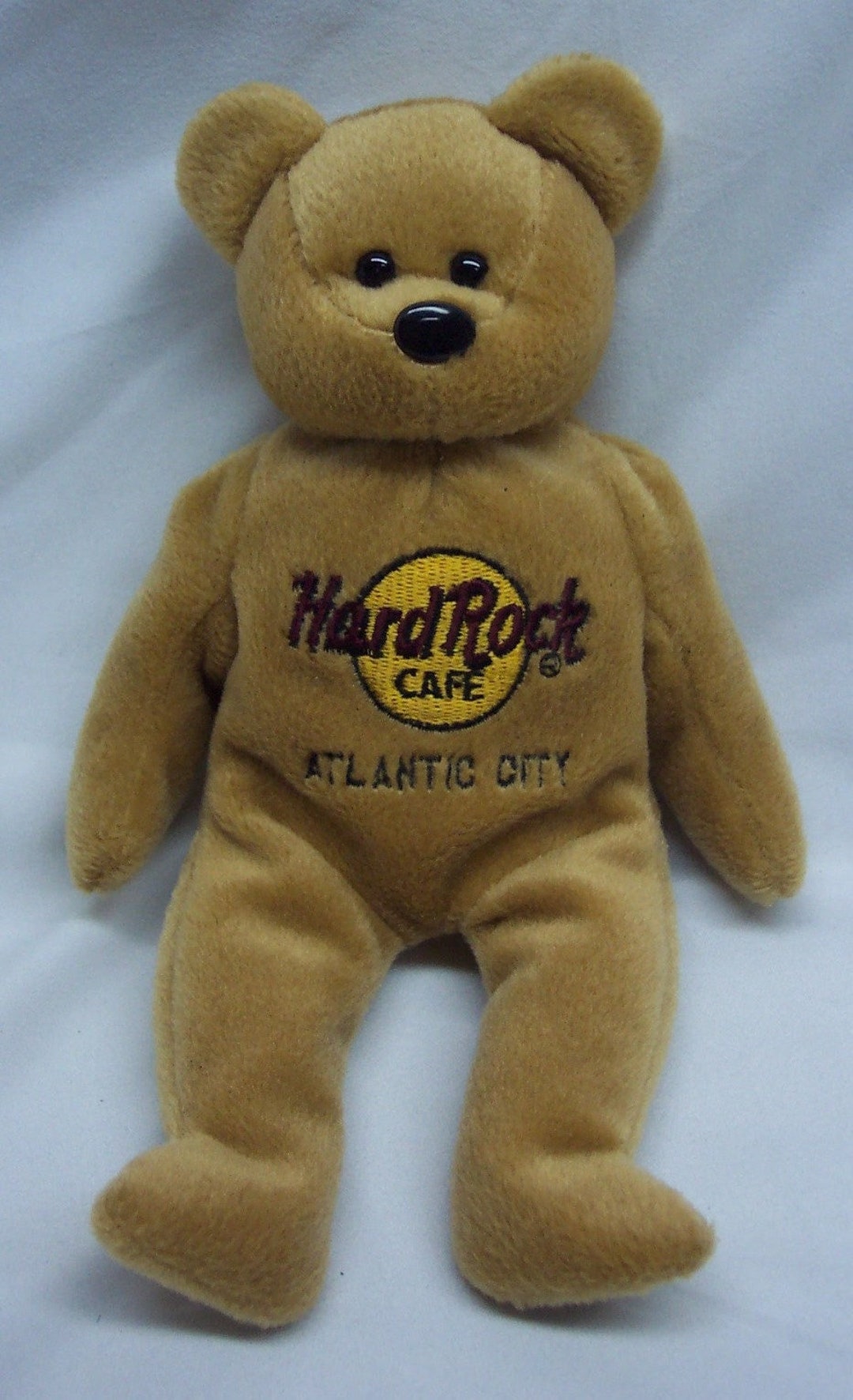 Vintage Hard Rock Cafe ATLANTIC CITY Isaac Beara Teddy Bear 8" Bean Bag ...