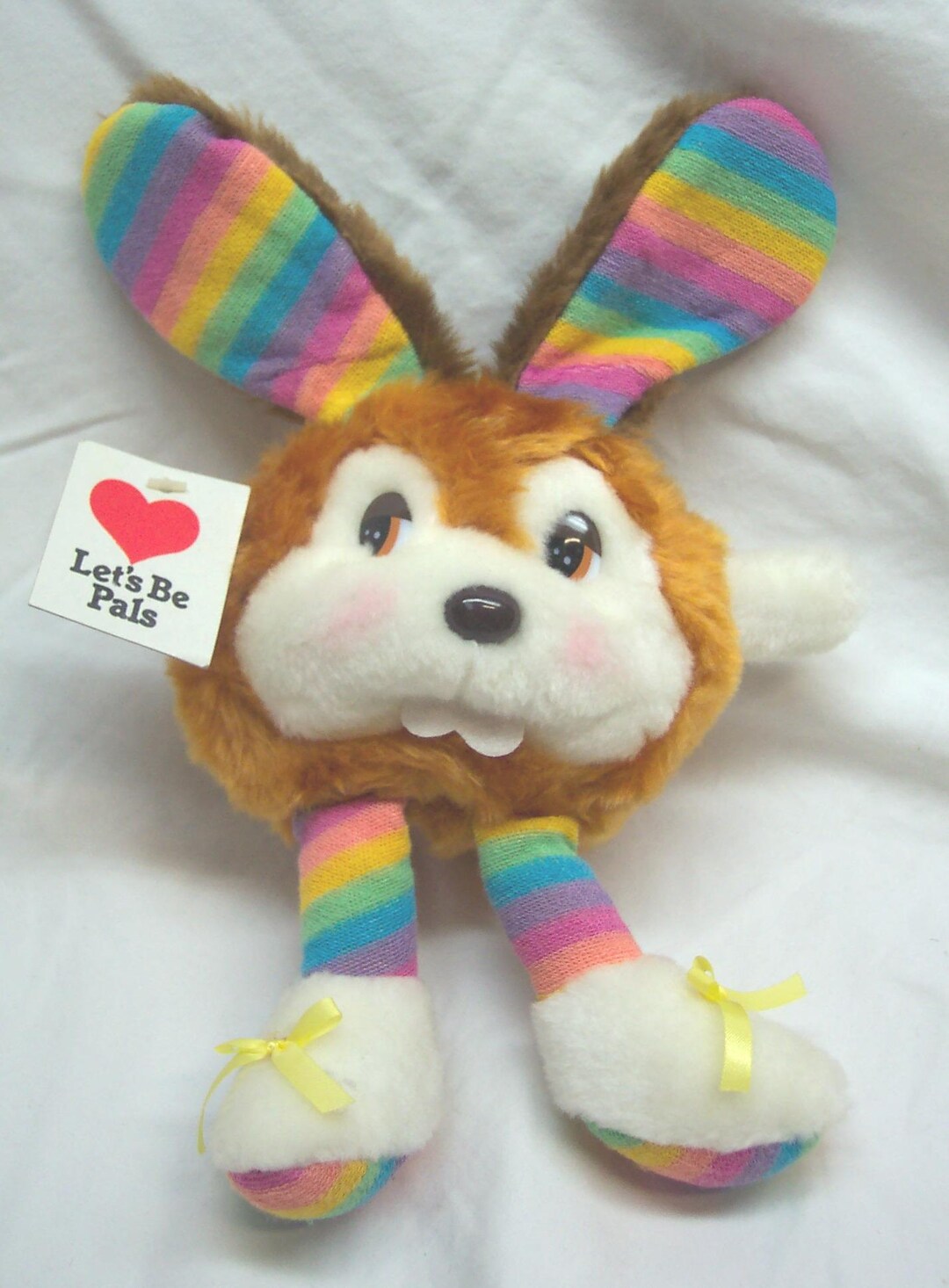 Vintage 1986 Giftco Cute RAINBOW BUNNY RABBIT 8" Plush Stuffed Animal ...