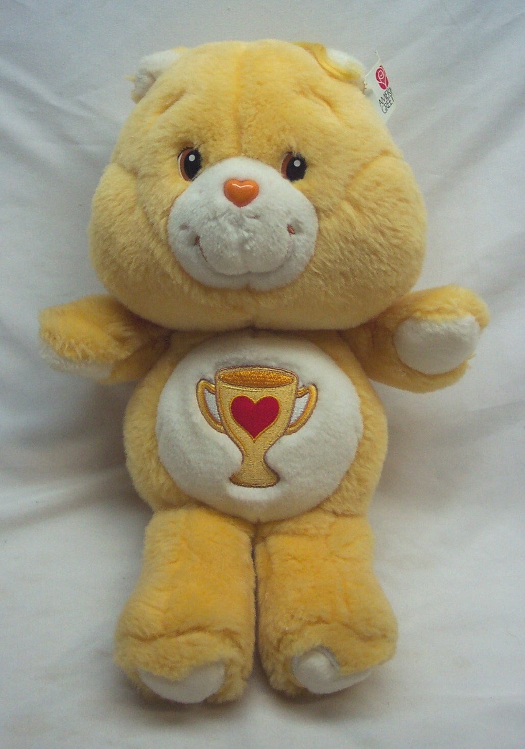 Vintage 2003 Carlton Cards Care Bears TAN CHAMP BEAR 13" Plush Stuffed ...