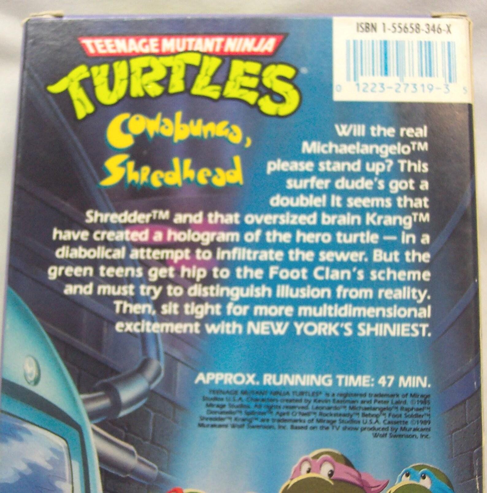 Vintage 1989 Teenage Mutant Ninja Turtles COWABUNGA, SHREDHEAD VHS ...