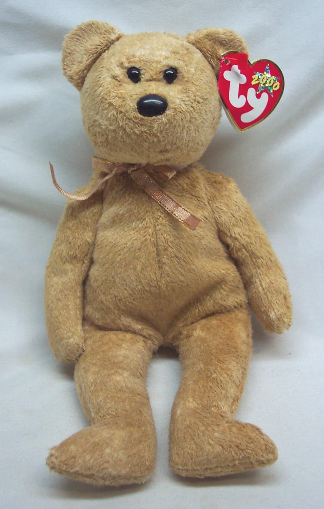 Vintage 2000 TY Beanie Babies TAN CASHEW Teddy Bear Bean Bag Stuffed ...