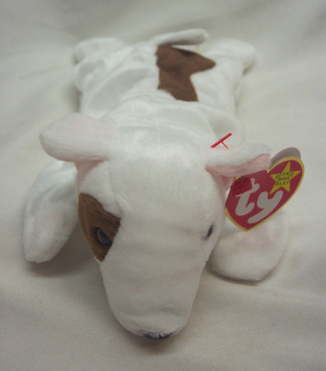 Vintage TY Beanie Babies BUTCH the Bull Terrier 9" Bean Bag Stuffed Toy ...