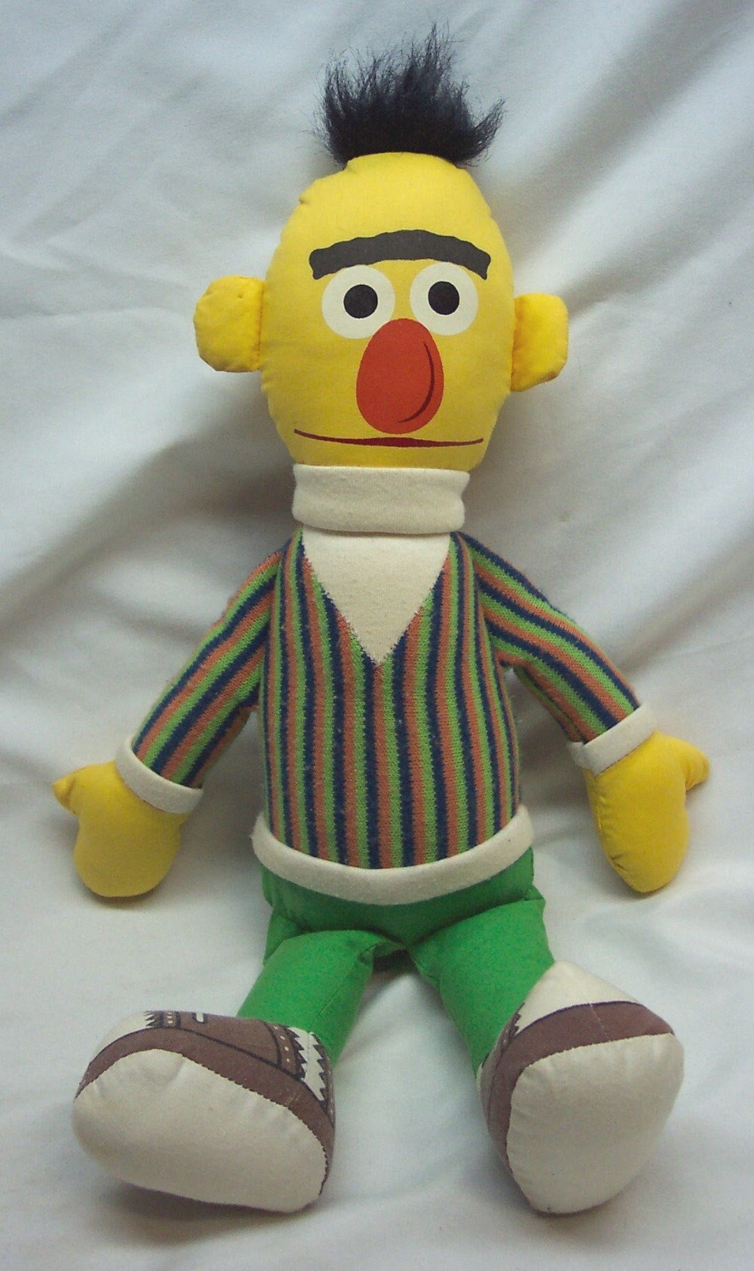 Vintage Sesame Street BERT 15 Plush Stuffed Animal Toy 1980's Bert and ...