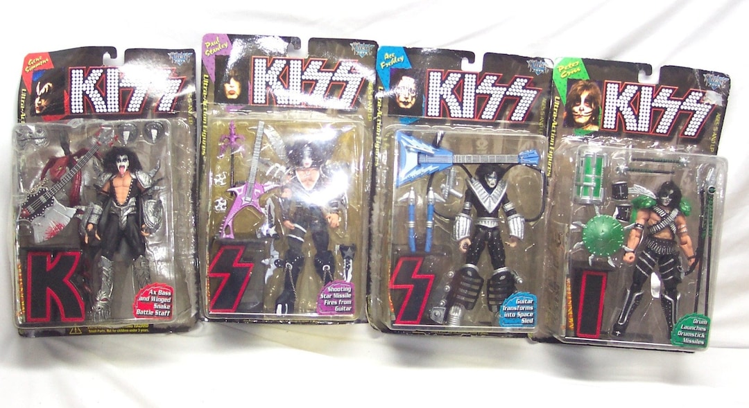 Vintage 1997 KISS Band Todd Mcfarlane Toys Ultra Action Figure Toy Set ...
