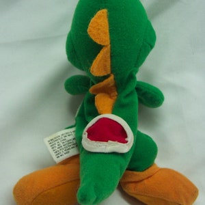 Vintage BD&A Nintendo Super Mario Bros N64 YOSHI 7 Bean Bag Stuffed ...