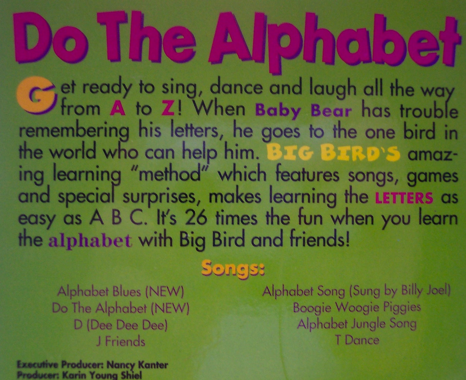 Vintage 1996 Sesame Street DO THE ALPHABET Vhs Video Movie Big - Etsy