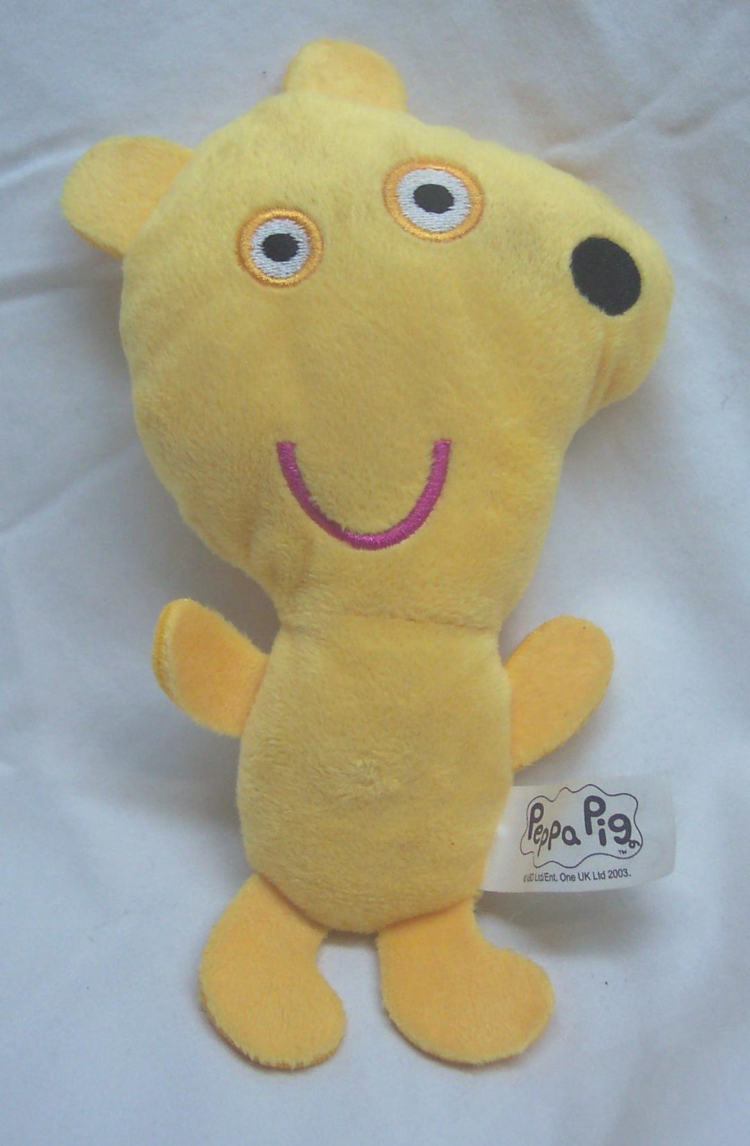 Vintage 2003 Peppa Pig Peppa's Yellow TEDDY BEAR 7" Plush Stuffed ...