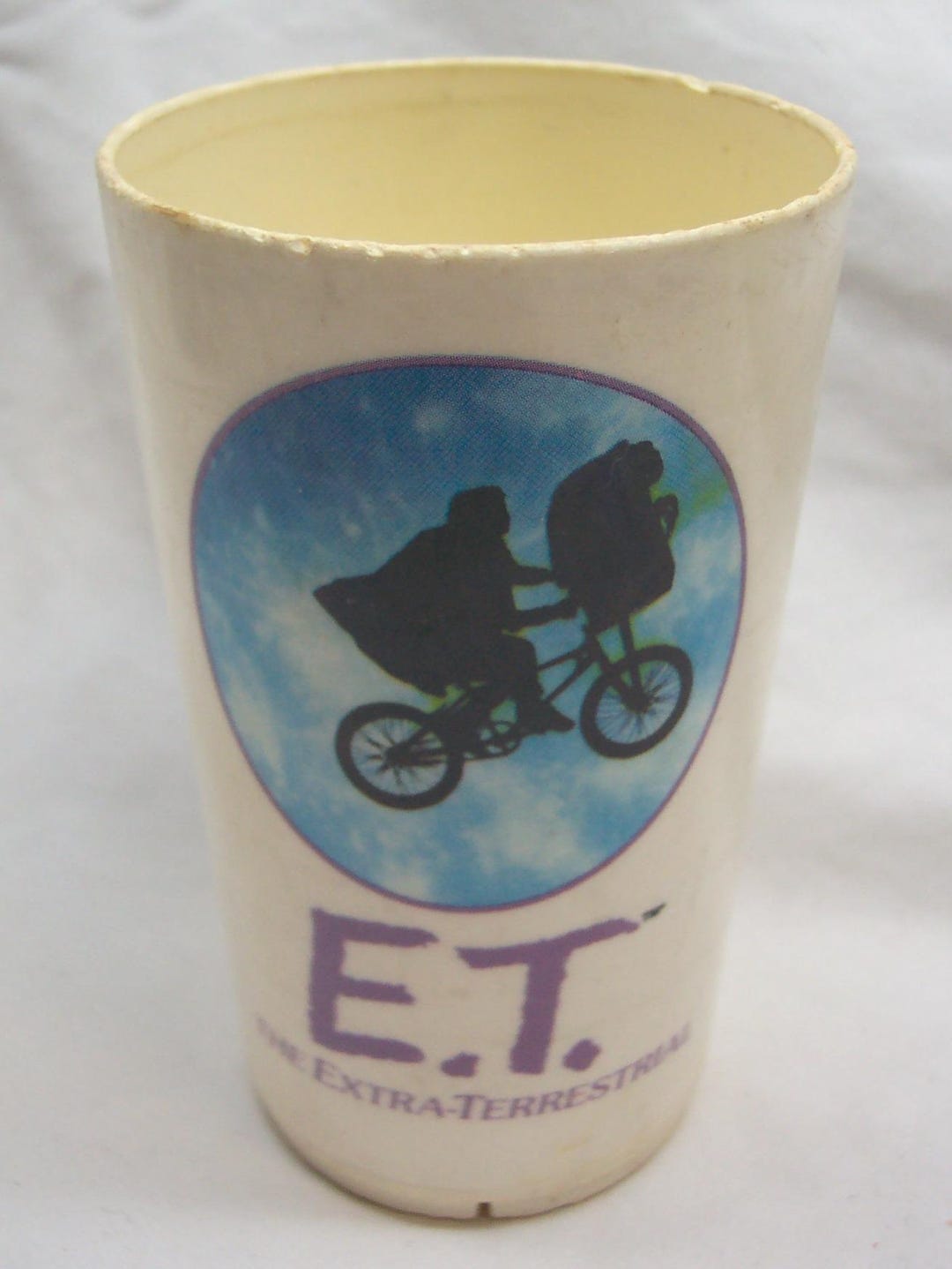 Vintage 1982 E.T. ET EXTRA-TERRESTRIAL the Movie 5" Children's Plastic Collector's Cup 1980's 80 ...