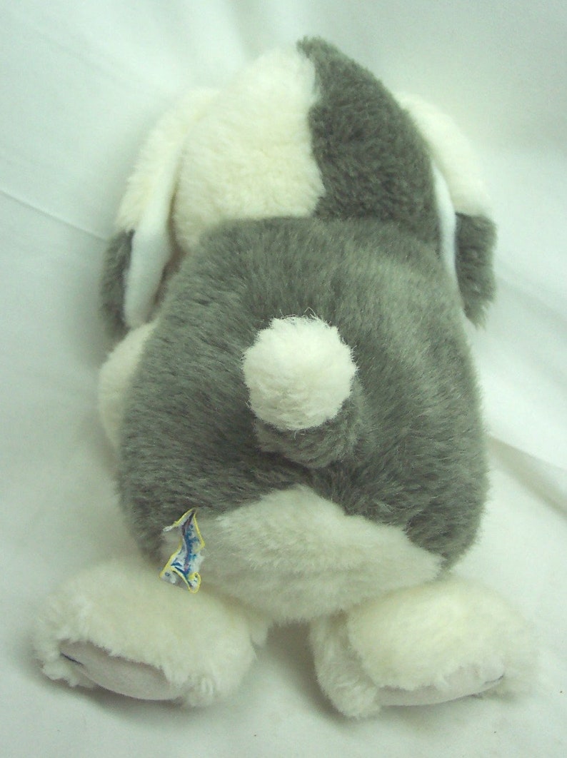 Vintage 1985 Dakin White and Gray PUPPY DOG 8 Plush - Etsy