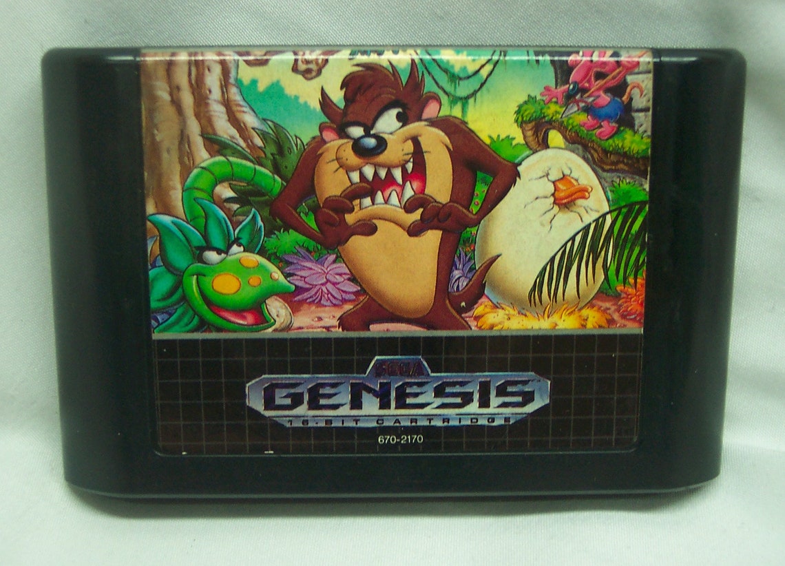 Vintage TAZ MANIA Tasmanian Devil Sega Genesis Video Game | Etsy