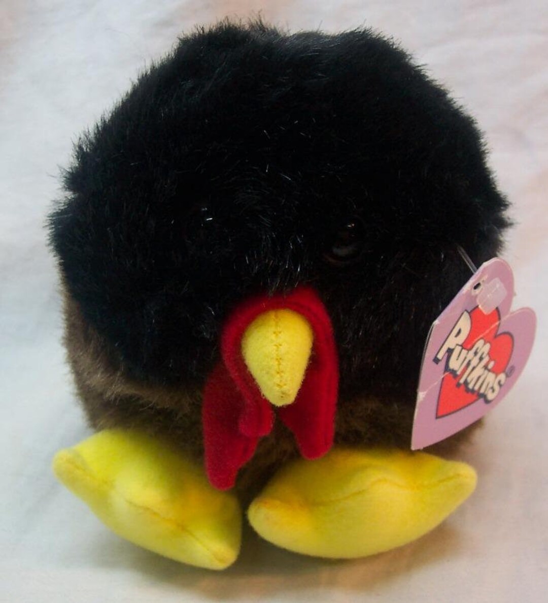 Vintage 1994 Puffkins STRUT THE TURKEY 4" Plush Stuffed Animal Toy 1990 ...