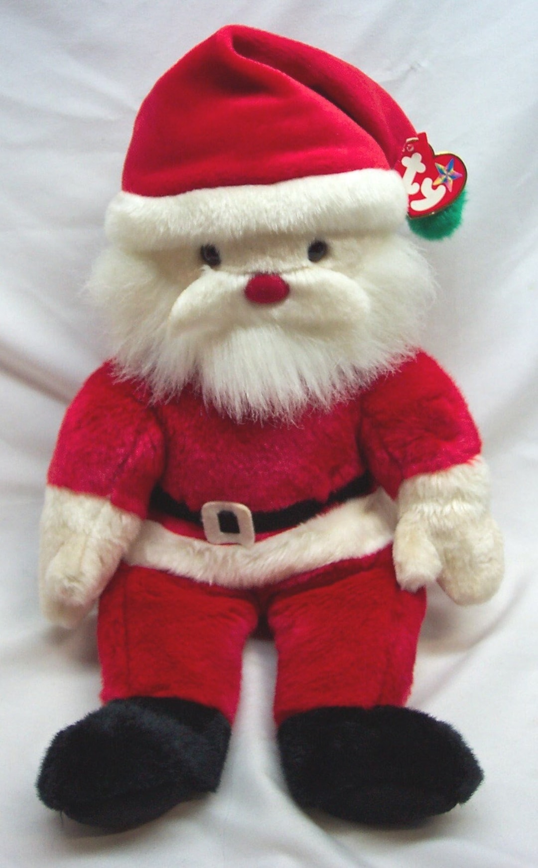 Vintage TY Beanie Buddy SANTA CLAUS 15" Plush Stuffed Animal Toy 2000 ...