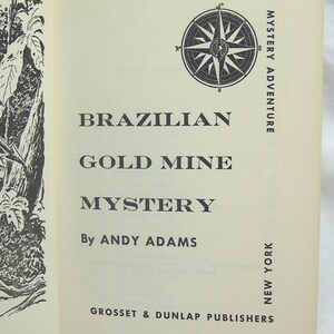 Antique 1960 Mystery Adventure Brazilian Gold Mine Hard Cover Book by ...