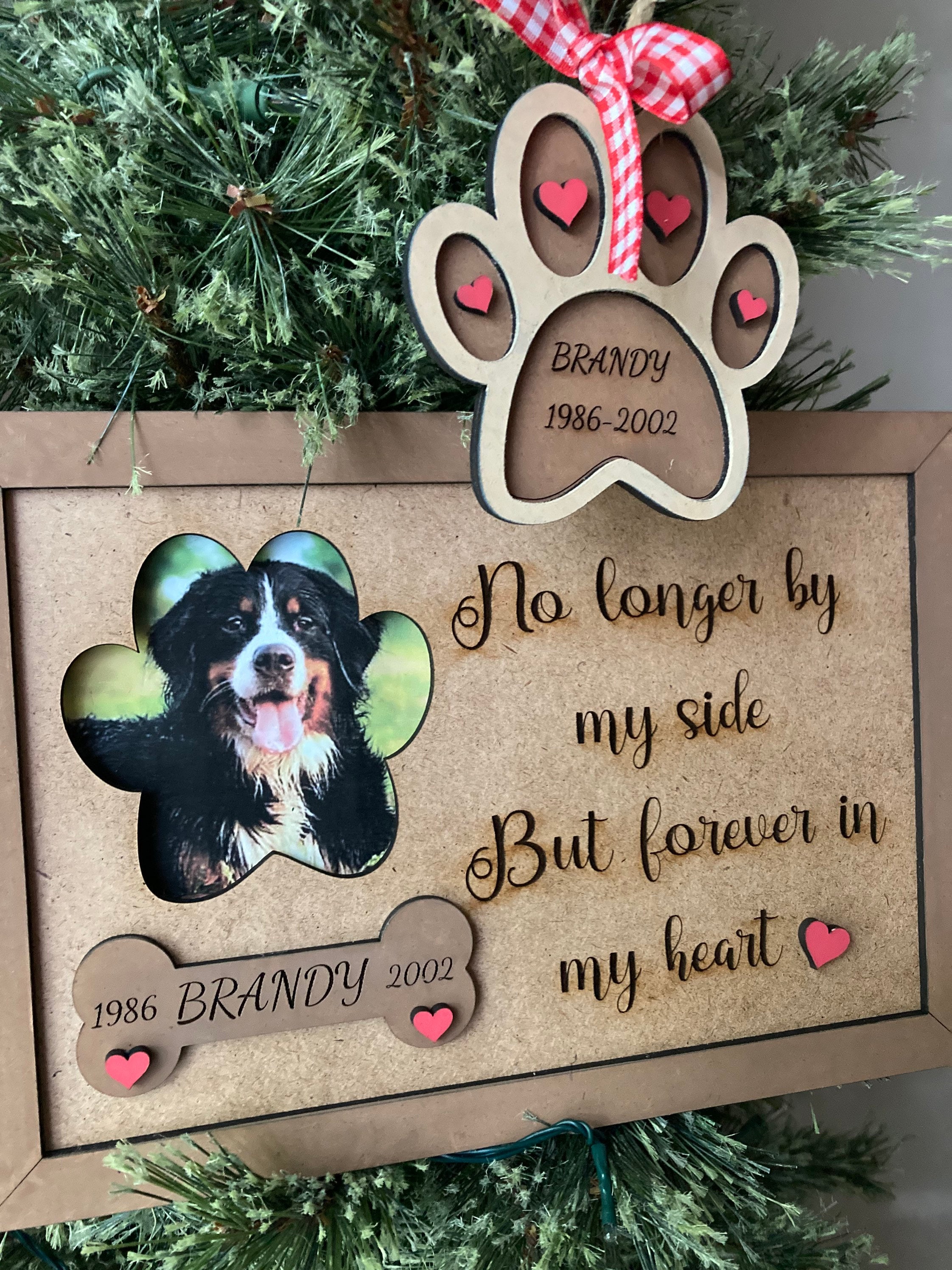 Dog Memorial Photo Frame and Ornament SVG Digital File ONLY, Dog Loss ...