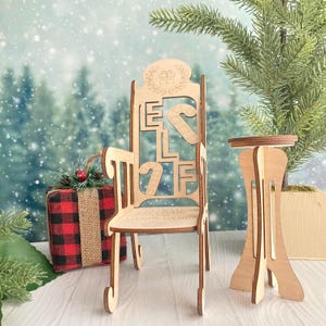 Personalized Christmas Elf Chair and Table Wood Doll Furniture, Elf ...
