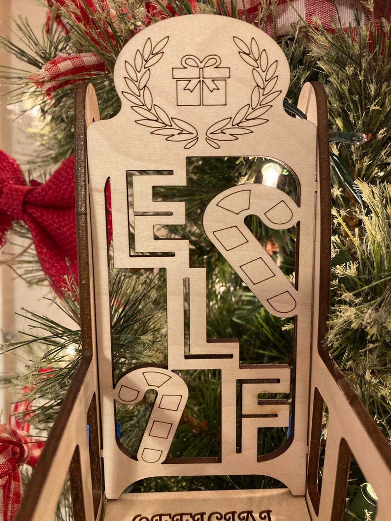 Personalized Christmas Elf Chair and Table Wood Doll - Etsy