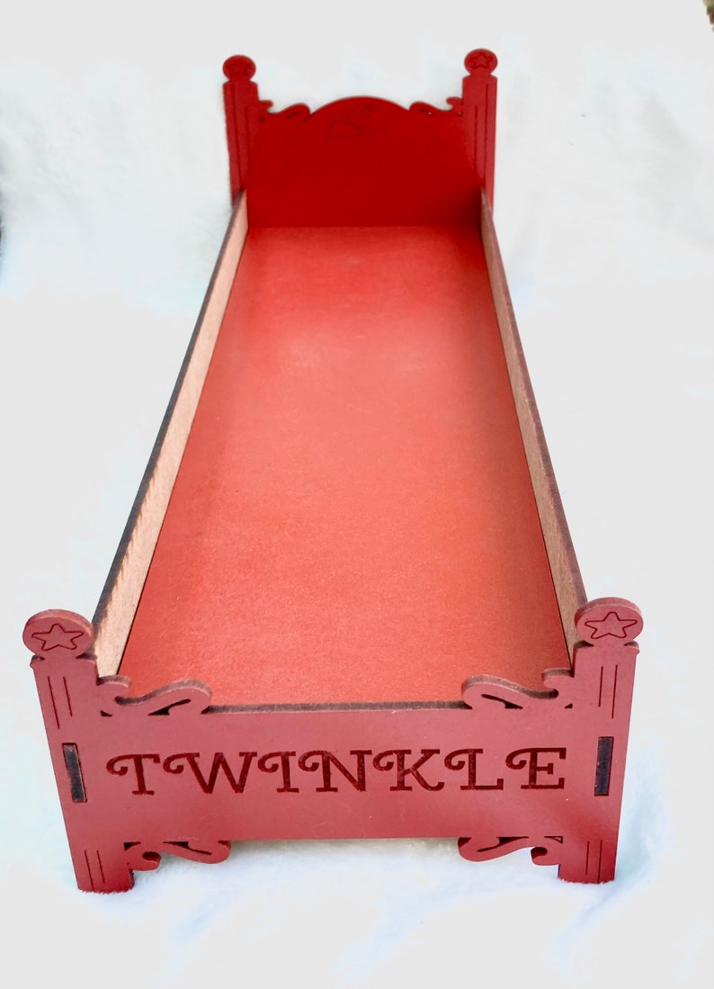 Personalized Elf Bed for Plush Christmas Elf Doll, Doll Furniture, Elf ...