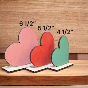 Floral Wood Heart Home Decor, Wedding or Anniversary Table Decoration ...