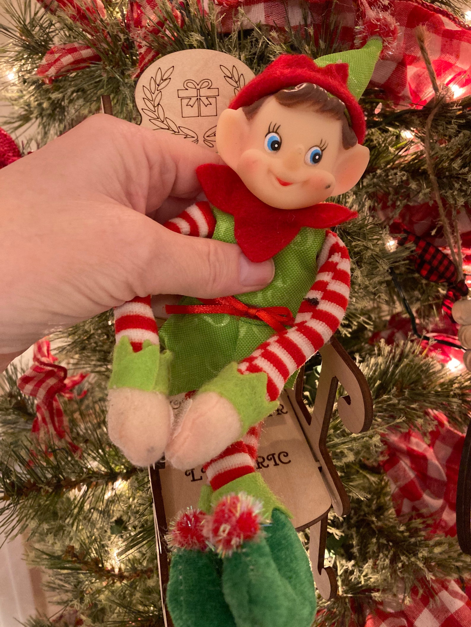 Personalized Christmas Elf Chair and Table Wood Doll - Etsy