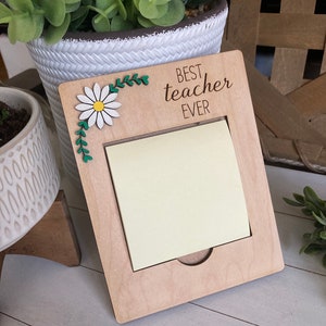 Teacher Appreciation Gift, Sticky Note Holder, Teacher Desk Decor, Gift ...