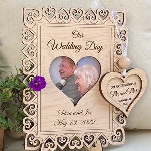 Personalized Our Wedding Day or Anniversary Wooden Photo Frame Set, Our ...