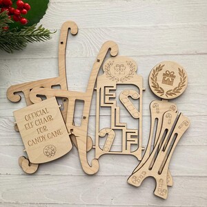 Personalized Christmas Elf Chair and Table Wood Doll Furniture, Elf ...