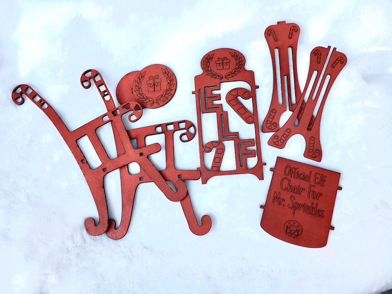 Personalized Christmas Elf Chair and Table Wood Doll - Etsy