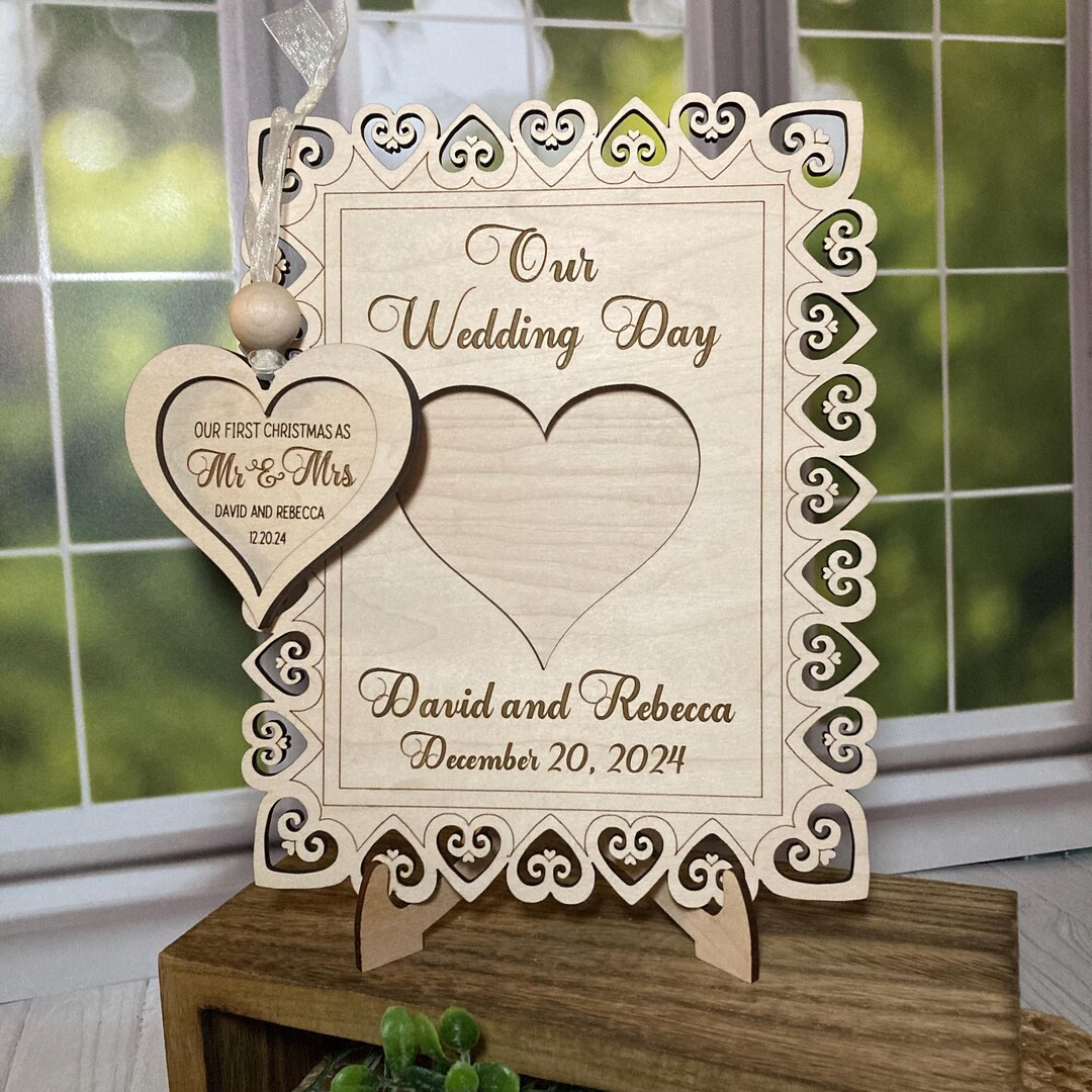 Personalized Our Wedding Day or Anniversary Wooden Photo Frame Set, Our ...