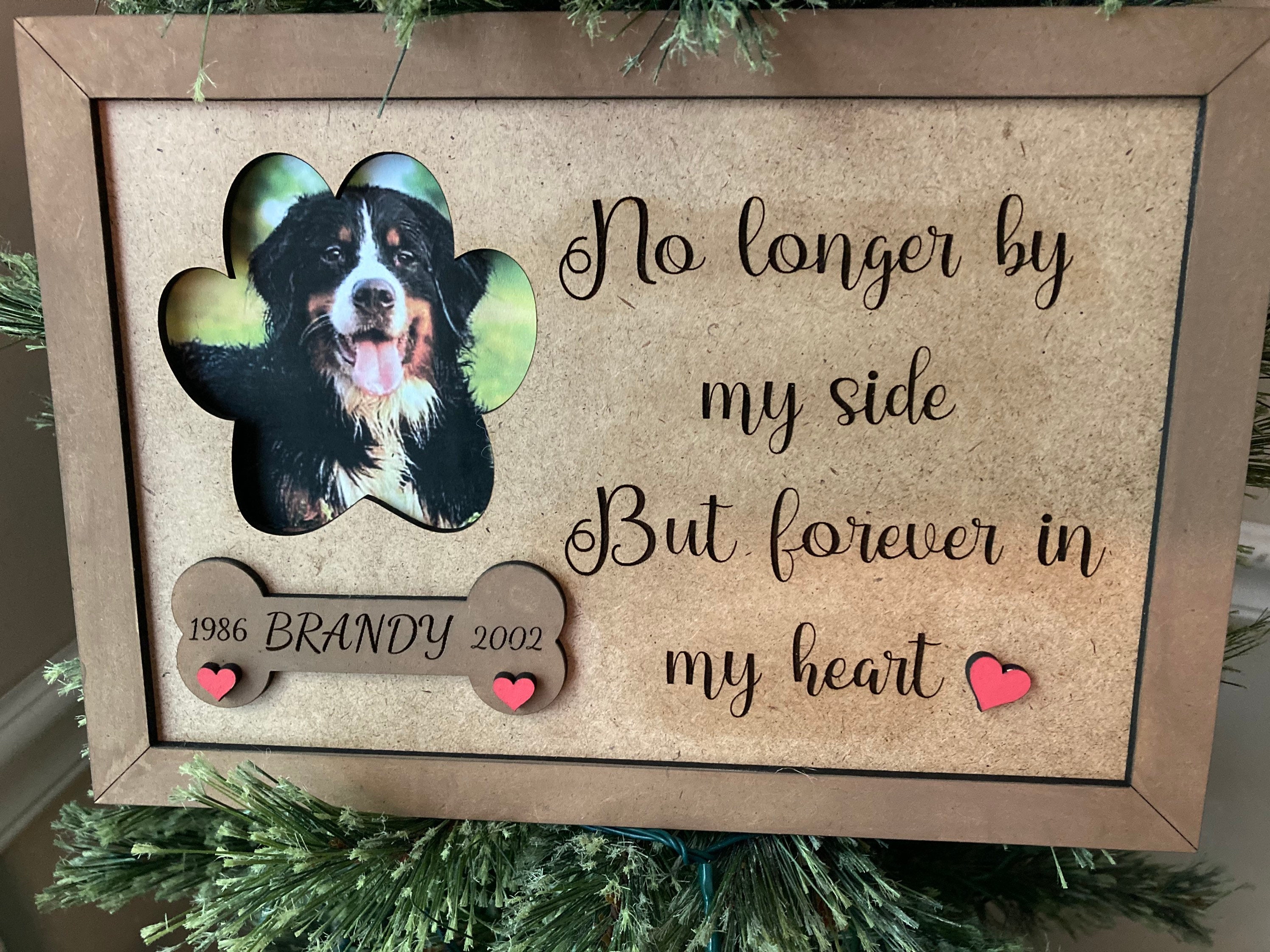 Dog Memorial Photo Frame and Ornament SVG Digital File ONLY, Dog Loss ...