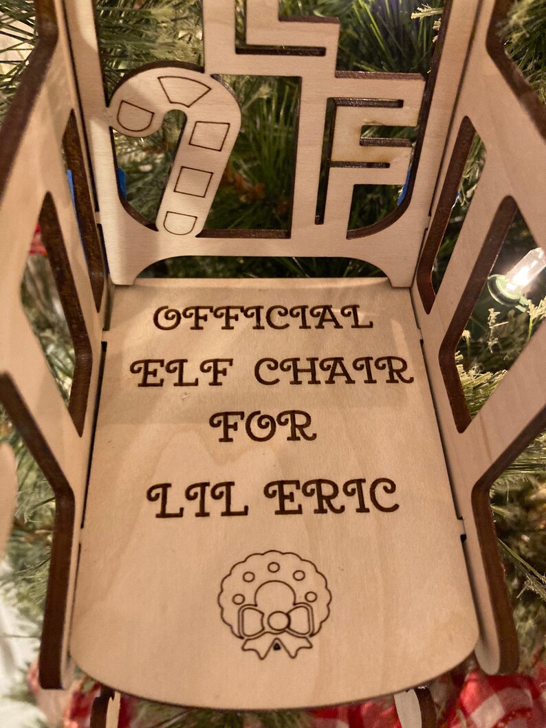 Personalized Christmas Elf Chair and Table Wood Doll - Etsy