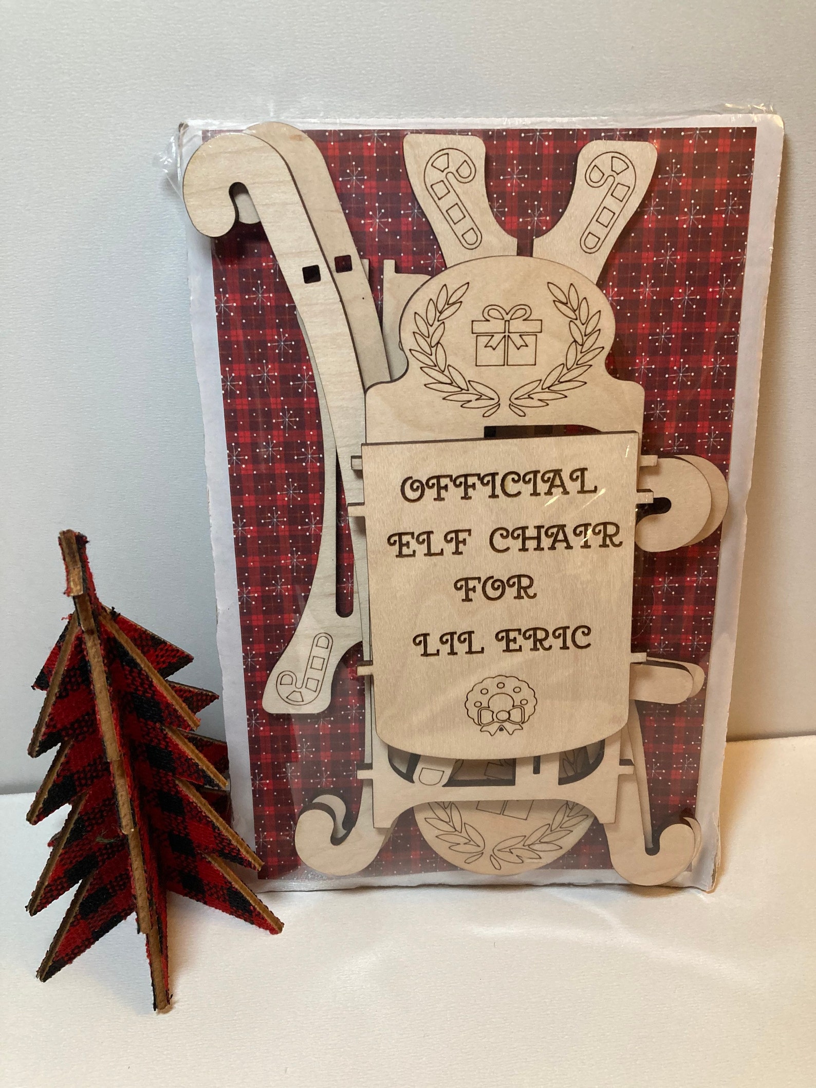 Personalized Christmas Elf Chair and Table Wood Doll - Etsy