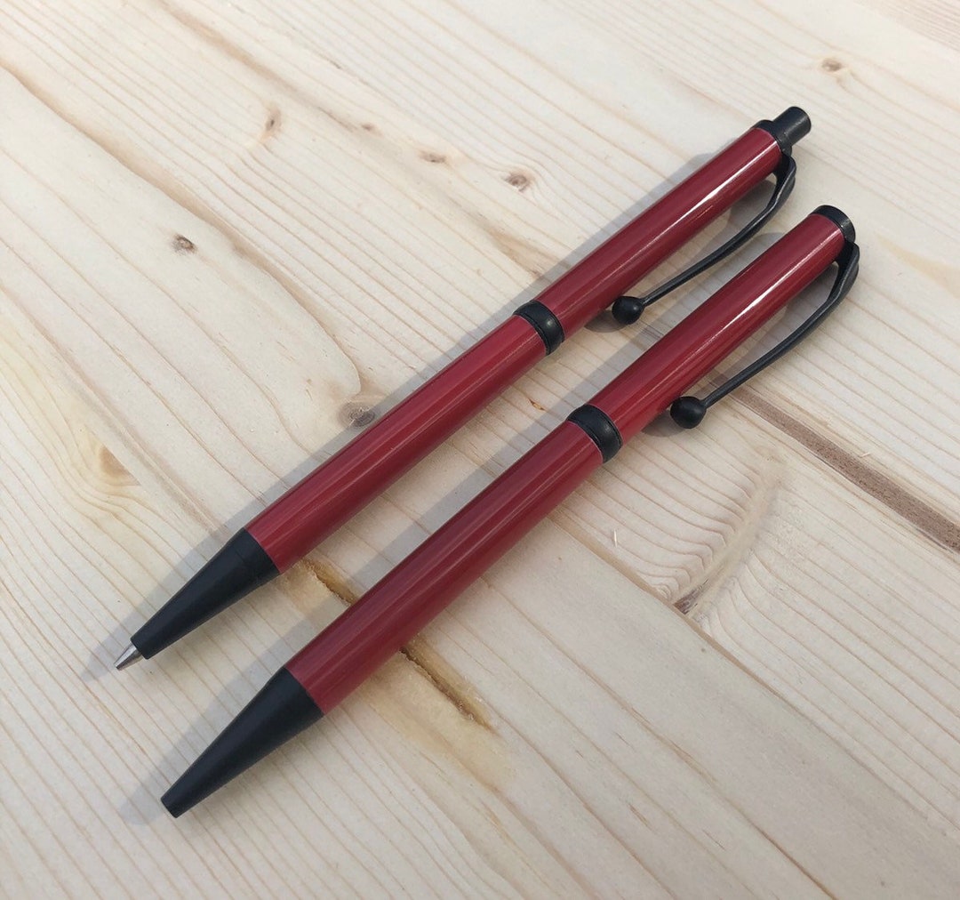 Red Corian Pen and Pencil Set - Etsy