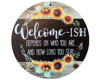 Wood Welcome Wreath Signs - Etsy