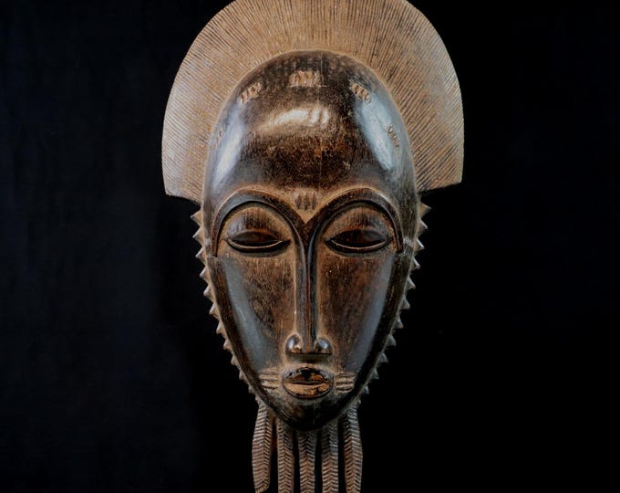 African Art Primitive Arts - Baoulé Akan Facial Mask - Arte Africano ...