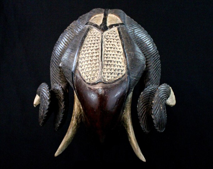 African Art Tribal First Arts Baoulé Aries Mask Quality African Ram ...