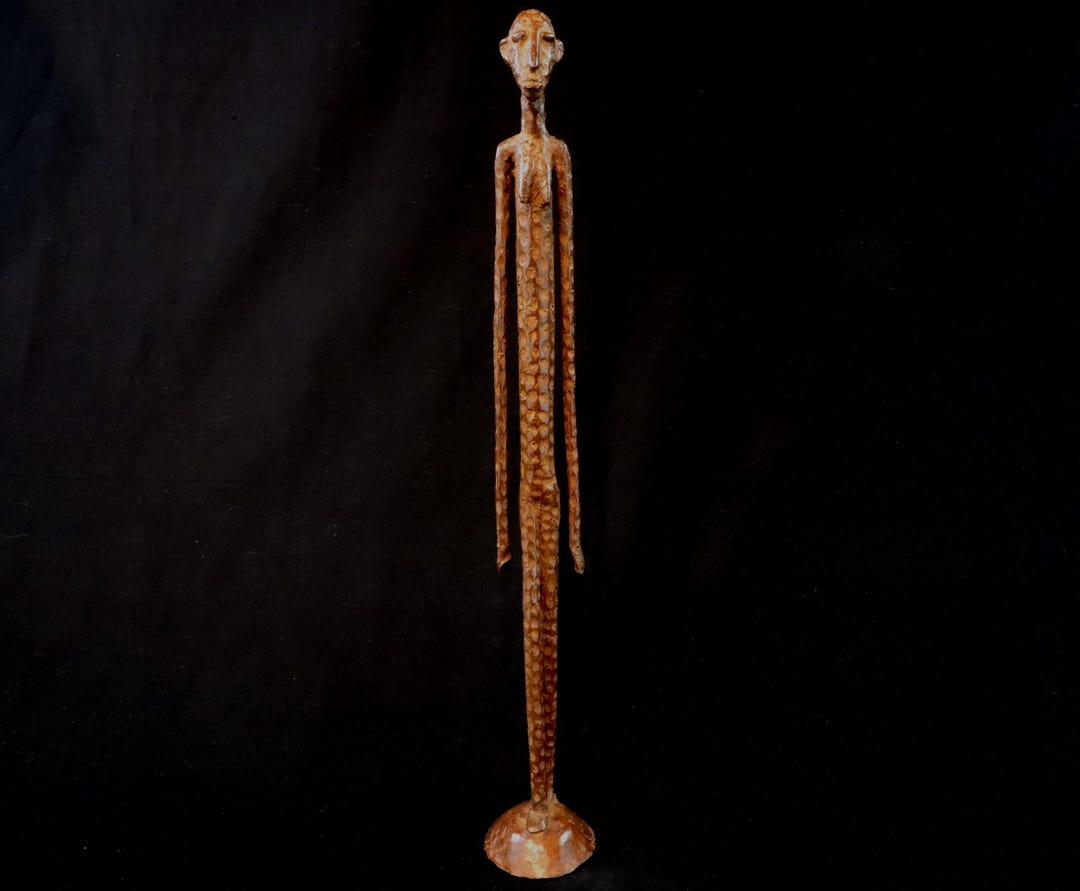 African Art Arts First Arts Lost Wax Bronze Statue Slender Tall Woman ...