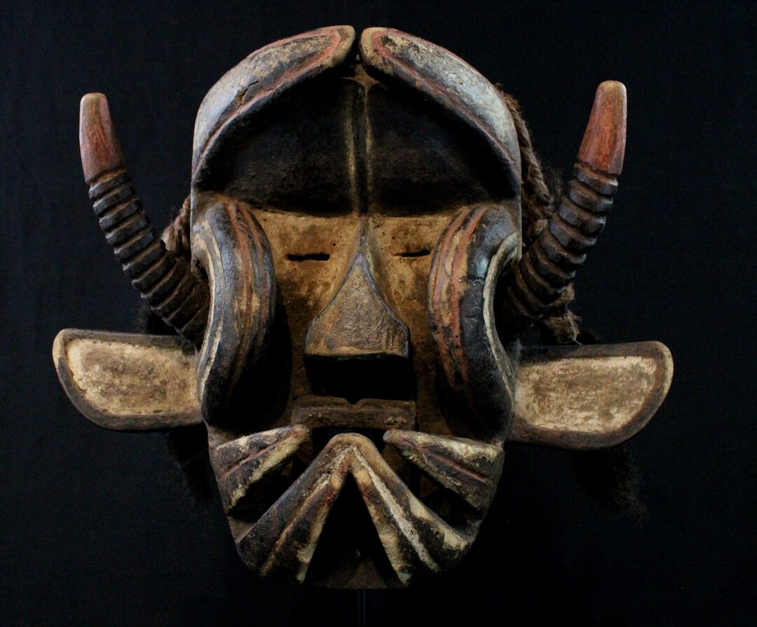African Art First Arts Tribal Ethnic Mask Wé Guéré African Mascara Mask ...