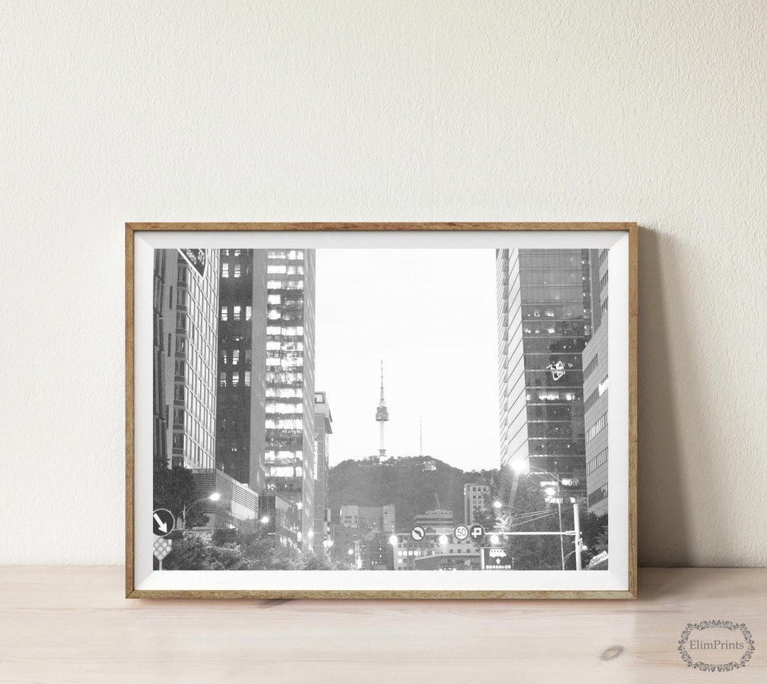 Seoul Hanok House, Namsan Tower, Korea Printable Wall Art, Seoul ...