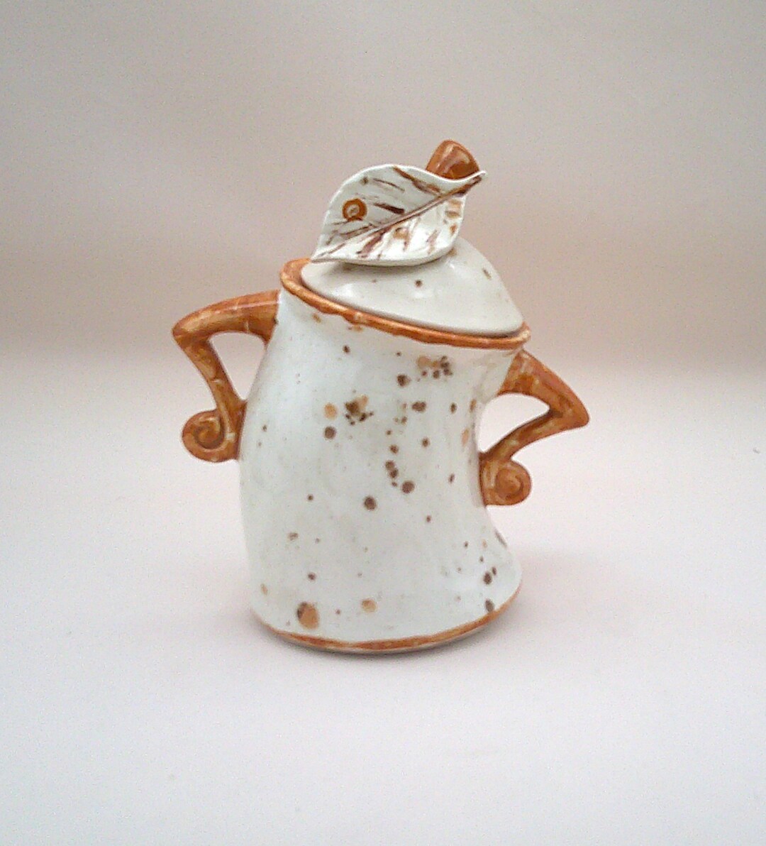 Retro Earthtone Leaf Canister - Etsy