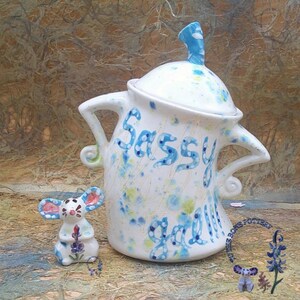 Retro Classic Blue Sassy Canister - Etsy