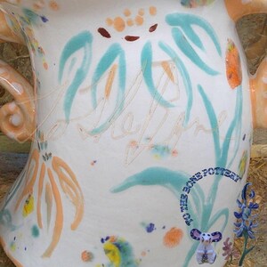 Flower Power Sassy Jade and Peach Canister - Etsy