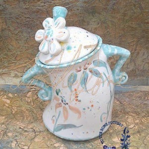 Flower Power Sassy Jade and Peach Canister - Etsy