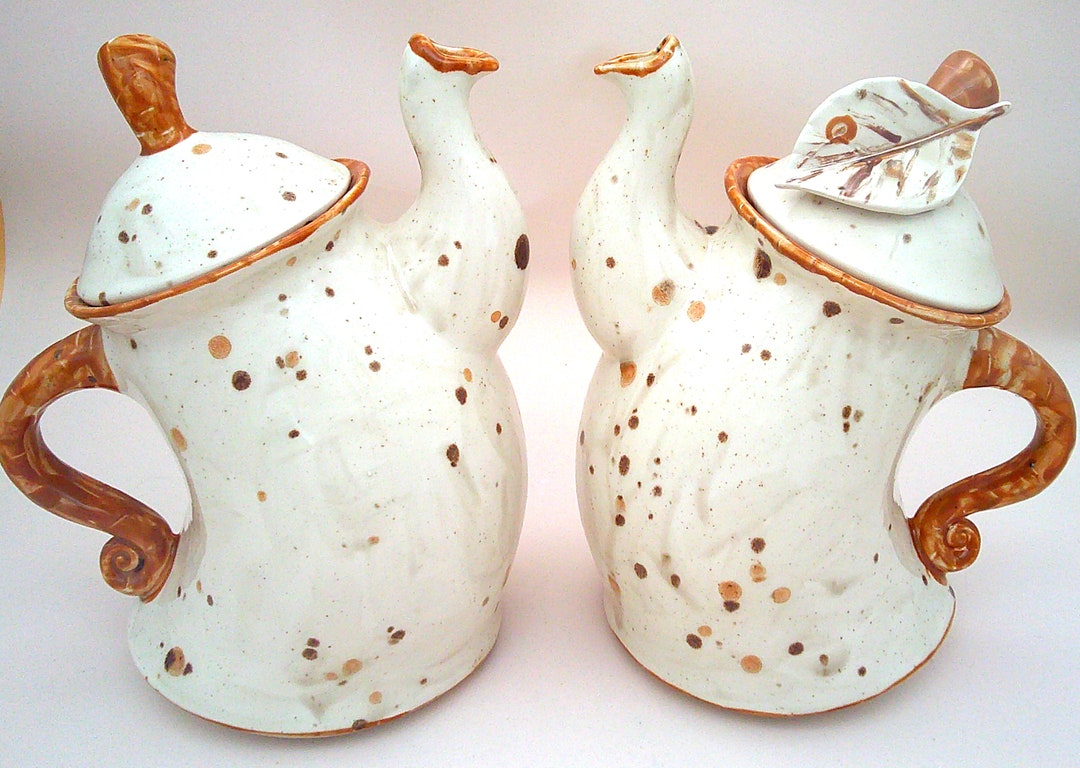 Retro Earthtone Sassy Teapot - Etsy