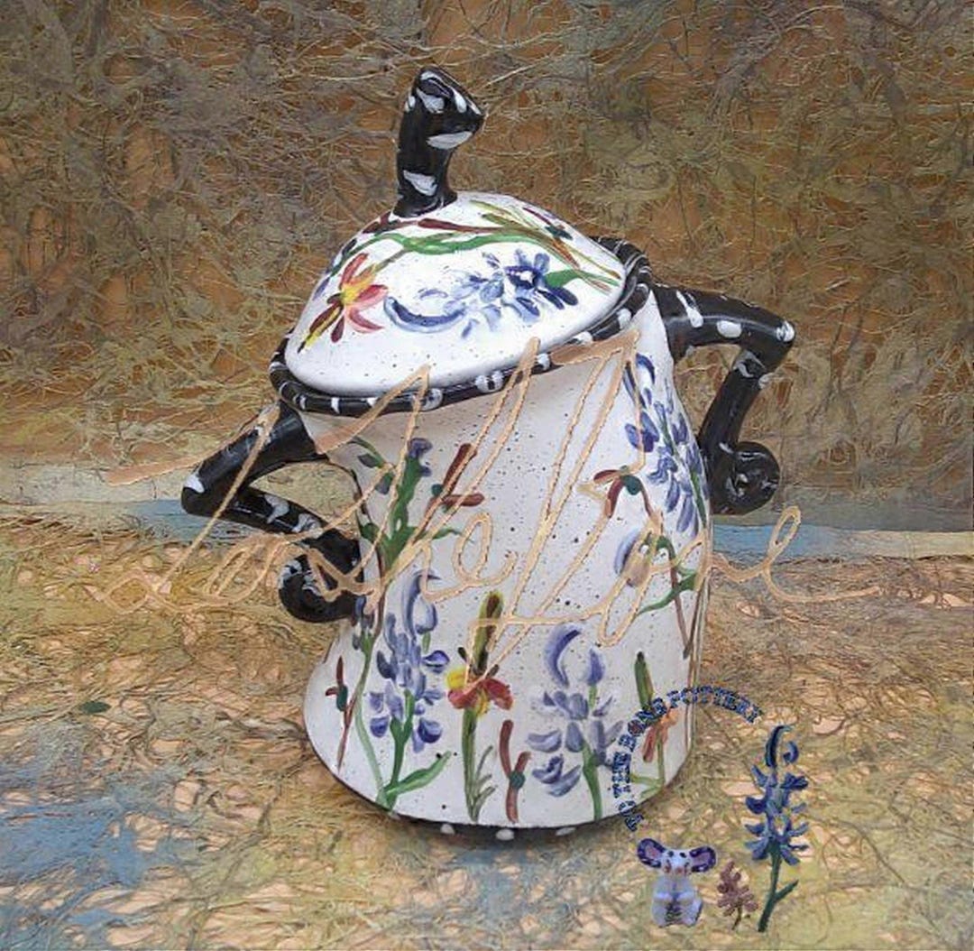 Sassy Wildflower Canister With Black and White Accent - Etsy