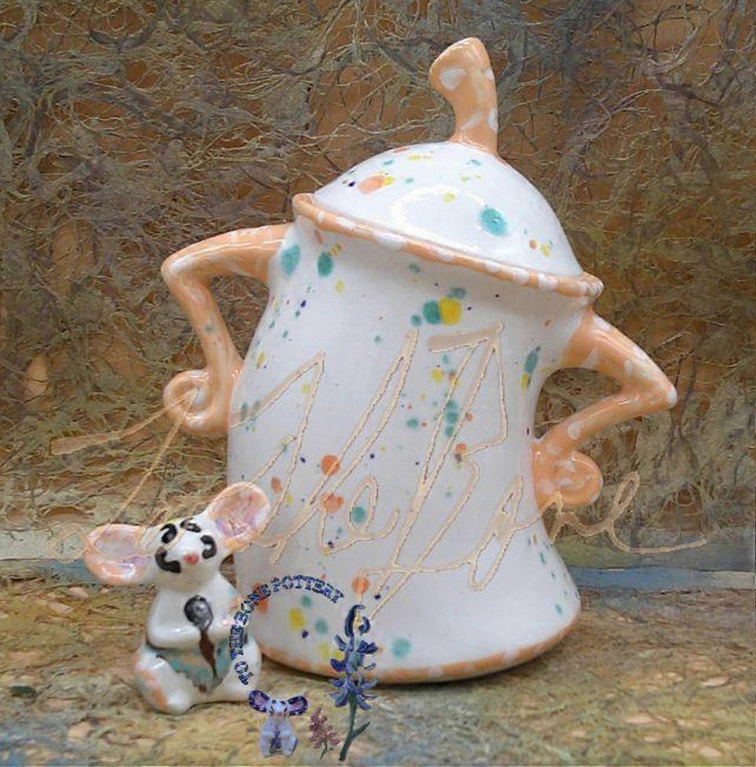 Retro Peach Sassy Canister - Etsy